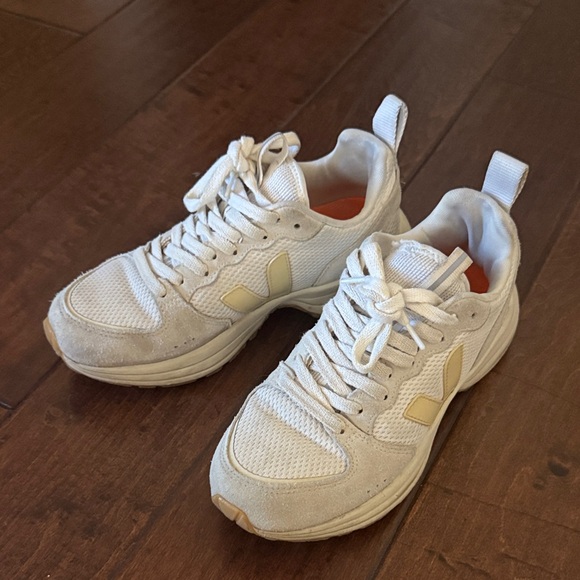 Veja | Shoes | Veja Cream And Yellow Sneakers | Poshmark